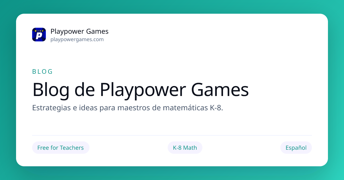 Math Fluency: Playpower Games Blog | Playpower Games